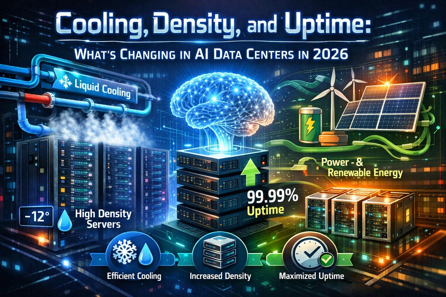 Cooling, density, and uptime: what’s changing in AI data centers in 2026